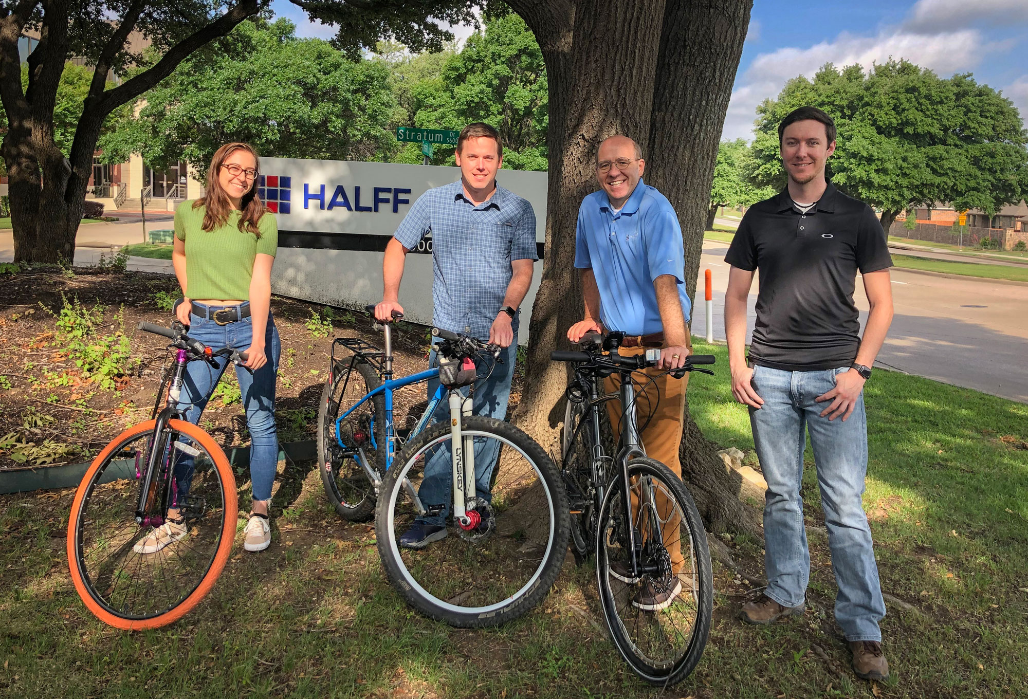 Employees Participate in National Bike to Work Day - Halff